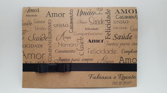 Convite kraft moderno frases - Atelie da Lola Conviteria - convites ...