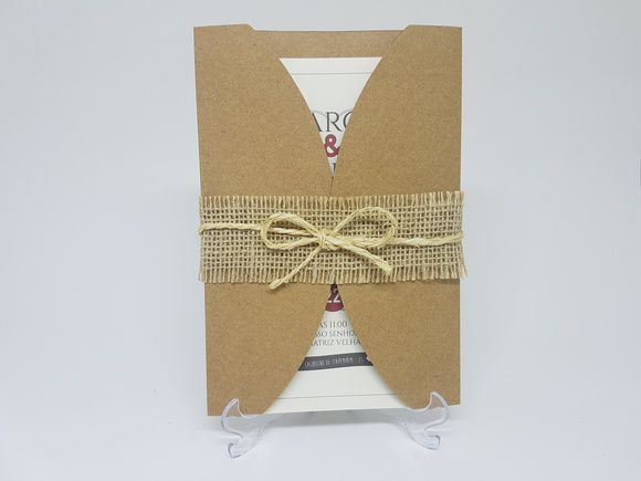 Envelope kraft com sisal e moderno - Atelie da Lola Conviteria ...