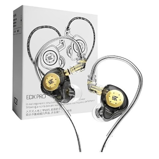 Fone de Ouvido In Ear KZ EDX Pro Preto - Krunner - Loja de Instrumentos Musicais e Áudio