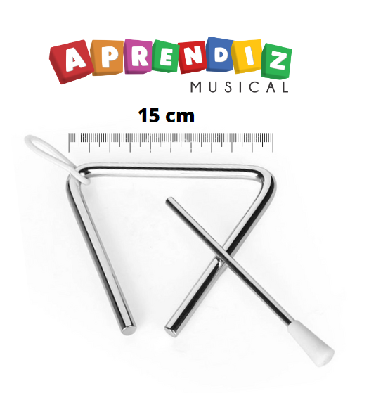 Triângulo de Percussão 15cm - Aprendiz Musical TP15 - Central Evangélica