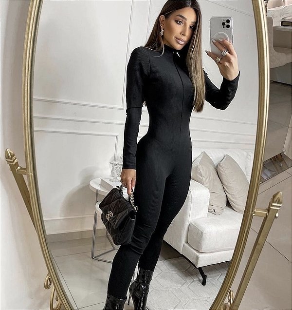Macacão Virgínia Na Cor Preto Madame Ninna Loja Online De Roupas