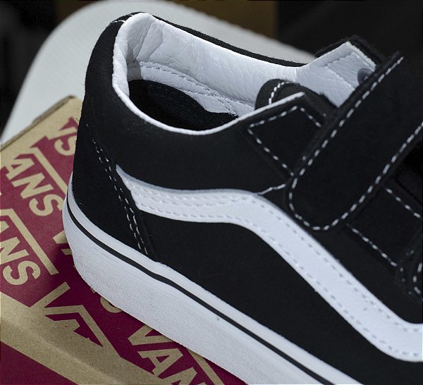 Tênis Vans Infaltil com Velcro Preto e Branco - Bamboo Shop Original Style