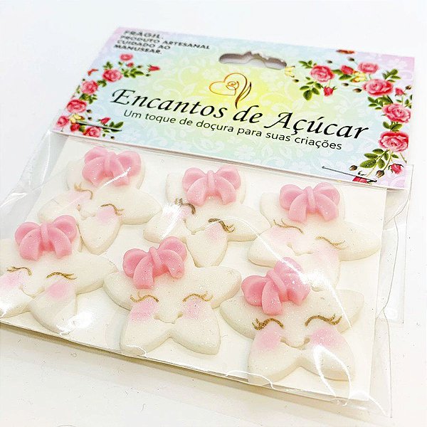 Confeito de Açúcar Estrela Feminina Gliter - 6 Unidades - Rizzo - Rizzo ...