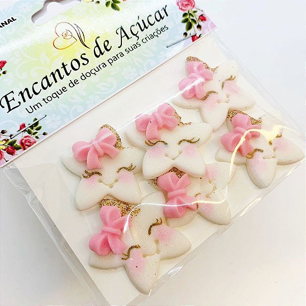 Confeito de Açúcar Estrela Feminina Gliter - 6 Unidades - Rizzo - Rizzo ...