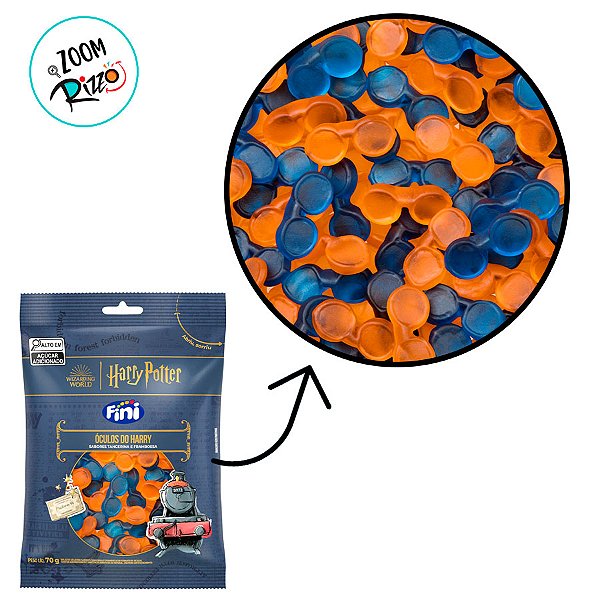 Bala Óculos do Harry Potter - 70g - 1 unidade - Fini - Rizzo - Rizzo Embalagens