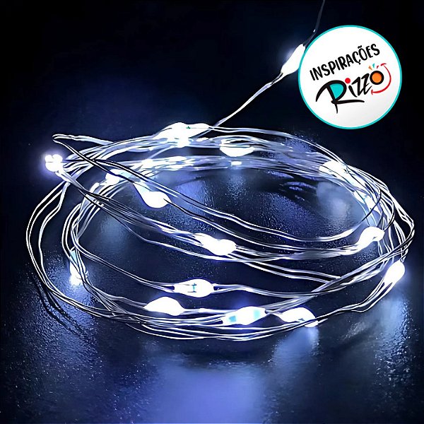 Cordão de Led Fio de Fada - Branco - 3m - 1 unidade - Rizzo - Rizzo ...
