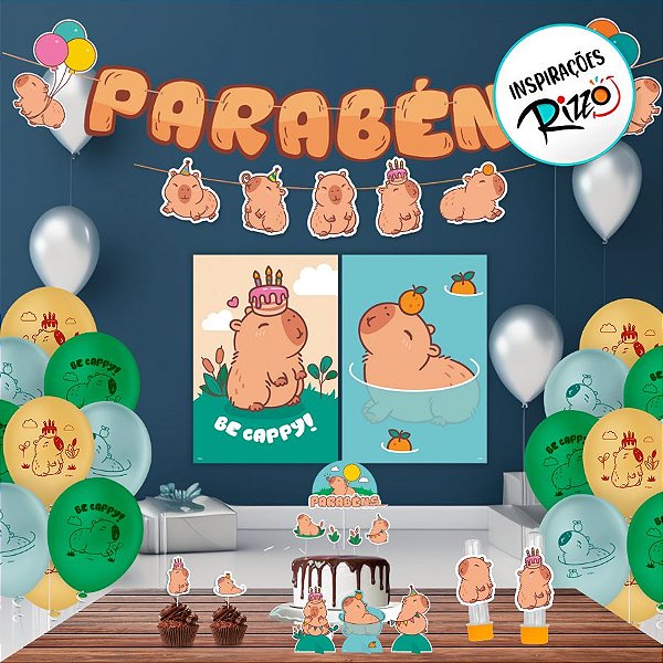 Kit Decoracao De Mesa - Cenário Capivara - 25cm - 1 unidade - Regina ...