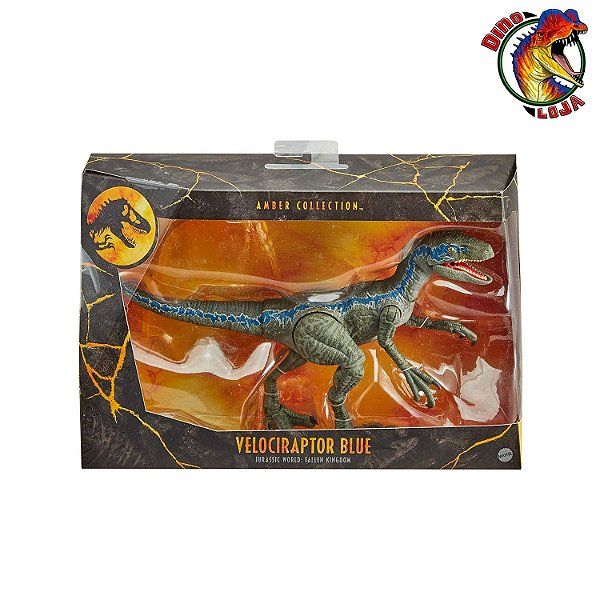 VELOCIRAPTOR BLUE AMBER COLLECTION JURASSIC WORLD MATTEL - Dinoloja - A ...