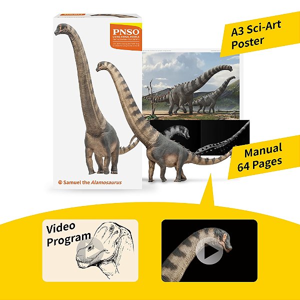 ALAMOSAURUS PNSO "SAMUEL" RÉPLICA DE DINOSSAURO PESCOÇUDO MINIATURA ...