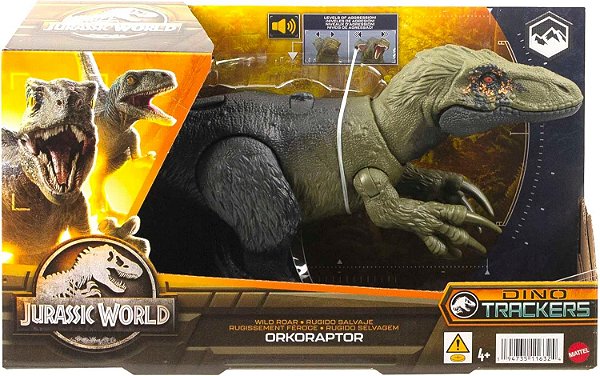 ORKORAPTOR RUGIDO SELVAGEM COM SOM DINO TRACKERS JURASSIC WORLD DOMINI ...