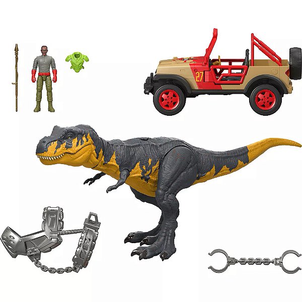 CONJUNTO RASTREADOR OFF ROAD COM TYRANNOSAURUS 93 CLASSIC MATTEL JURAS ...