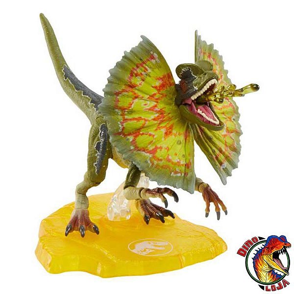 DILOPHOSAURUS AMBER COLLECTION JURASSIC WORLD MATTEL JURASSIC PARK ...