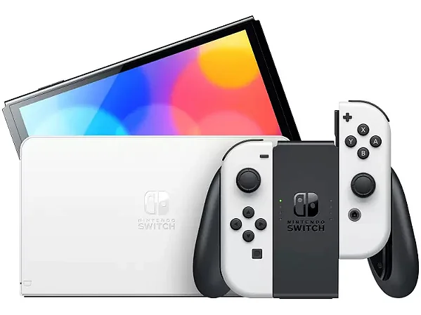 Nintendo Switch OLED 64GB Branco 2 Controles Joy Con 7.0