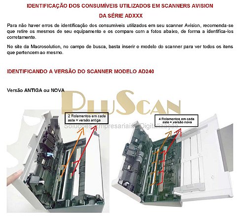 scanner avision AD240 pickup roller - PluScan