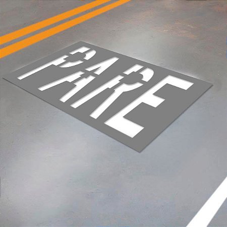 Gabarito de Poliestireno (PS) - PARE - Loja Viária - Produtos para ...