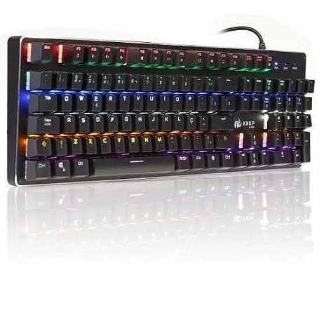 Teclado Led Knup Gamer Mecânico Profissional Kp-2046 RGB - PC Gamer em ...