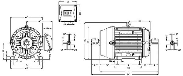 MOTOR WEG TRIF 30CV 2P 160L 220/380/440V B3D PREMIUM - CMC COMÉRCIO E ...