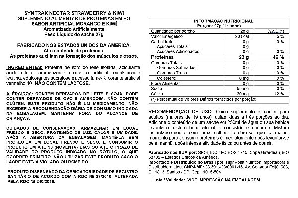 WHEY ISOLADO IMPORTADO - Loja Syntrax Supplements