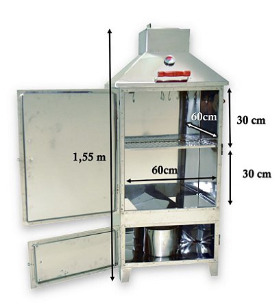 Defumador Profissional Inox Com Termômetro Modelo D-2000 ...