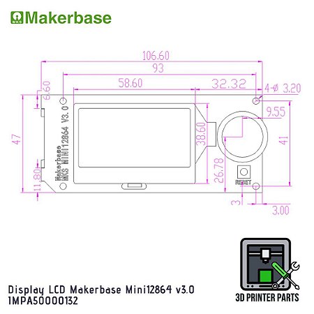 Display LCD Makerbase Mini12864 v3.0 - Cubo3D :: Insumos e equipamentos ...