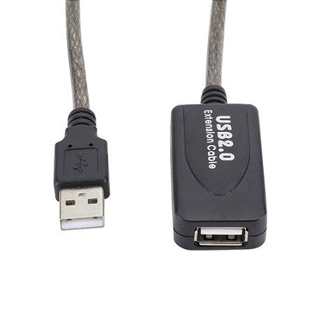 Cabo Extensor USB 2.0 5 Metros c/Filtro Amplificado Hi-Speed - Cia da ...