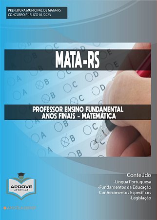 APOSTILA MATA - PROFESSOR ENSINO FUNDAMENTAL ANOS FINAIS - MATEMÁTICA - Aprove Apostilas