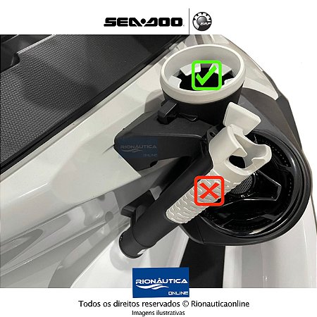 Kit Suporte Direito do Porta Copo Sistema LinQ Sea Doo Jet Ski GTX RXT ...