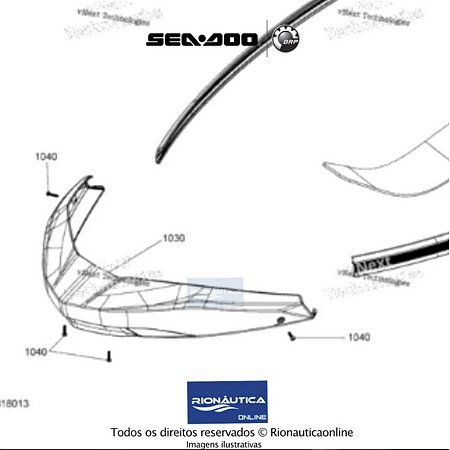 Para Choque Dianteiro Frontal Front Bumper Riginal Jet-ski Sea Doo GTX ...
