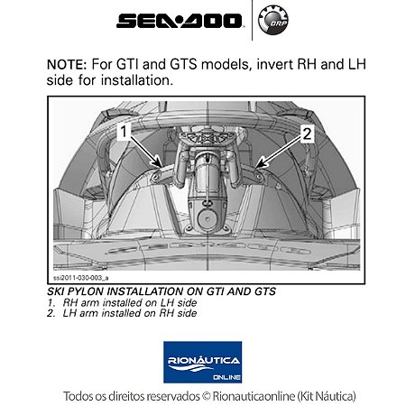 Mastro Torre Retrátil Para Wakeboard Sea Doo 295100457 - Rionautica sua ...