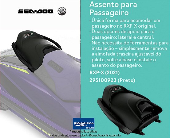 Banco do Passageiro Removivel do RXP-X Jet Ski Sea-Doo 295100923 ...