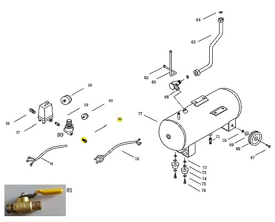 Conector Engate Rápido Compressor Tekna CP8525 /1C CP8525 / 2C - MaximaShop