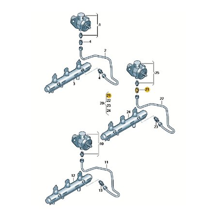Adaptador Bomba Alta VW Golf Jetta Passa A4 A6 06E127065B - G Santos ...