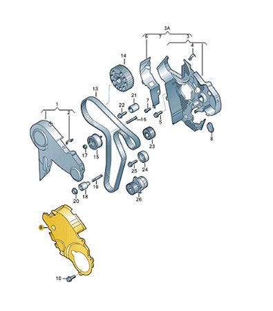 Capa Protetor Correia Dentada Jetta Amarok 03l109147d - GSANTOS ...