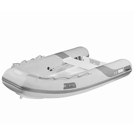 BOTE INFLÁVEL ZEFIR WIND F300 EM PVC BRANCO FUNDO RÍGIDO ATÉ 20HP ...