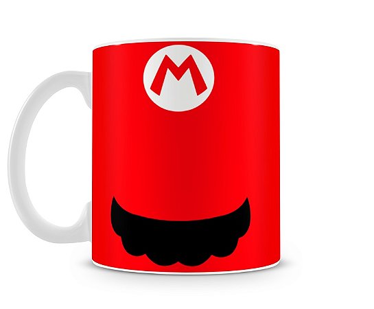 Caneca Mario Bros Bigode - Artgeek - Loja Nerd de Decoração e Presentes ...