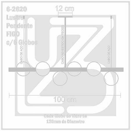 Lustre Pendente Figo PRATA - 6 Globos Esfera de Vidro Fumê - Trybo ...