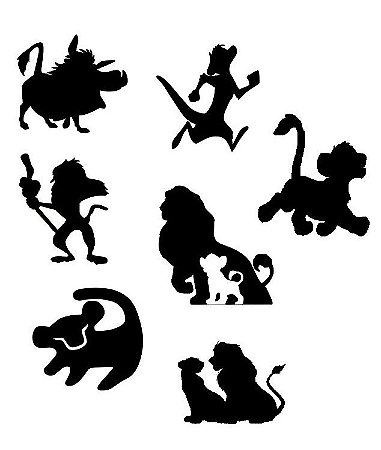 Cortador Silhueta Kit Rei Leão - Cortadores Mini Artes 3D