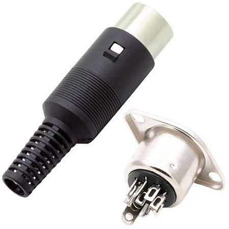 Conector 8 Pinos DIN Conjunto Macho Cabo e Fêmea Lado Painel - ON ...