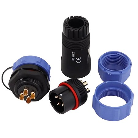 Conector 4 Pinos PD4 Impermeavel IP68 Macho e Femea Painel - ON ...