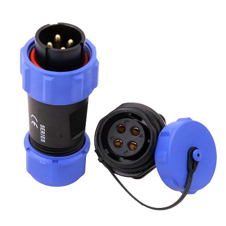 Conector 4 Pinos PD4 Impermeavel IP68 Macho e Femea Painel - ON ...