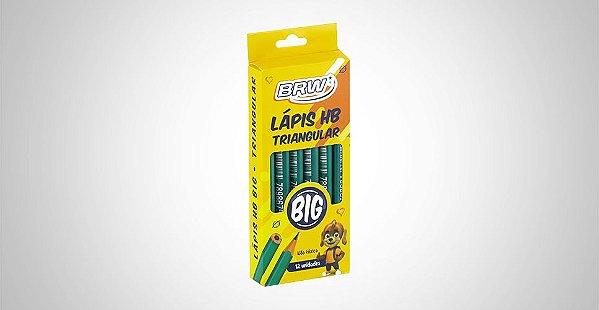 Lápis Jumbo HB Triangular BRW - Unidade - Acalanto Lápis Jumbo HB Triangular BRW - Unidade - Acalanto