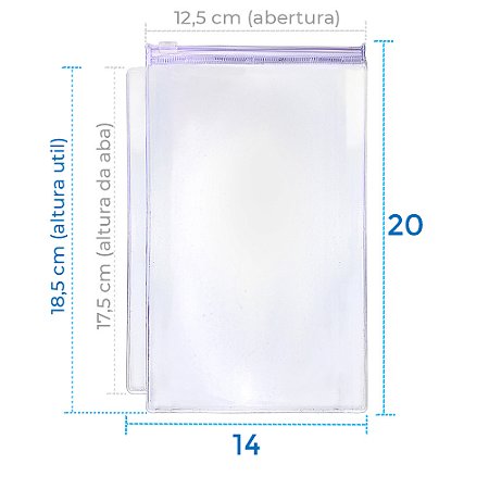 Envelope Canguru 14x20 cm Com Zíper e Cursor Para Agendas e Cadernos ...