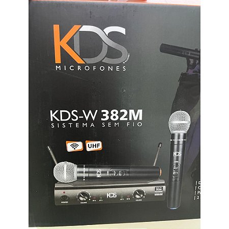 Microfone Kadosh sem Fio Duplo de mão Uhf Kds-W 382M - Loja de ...