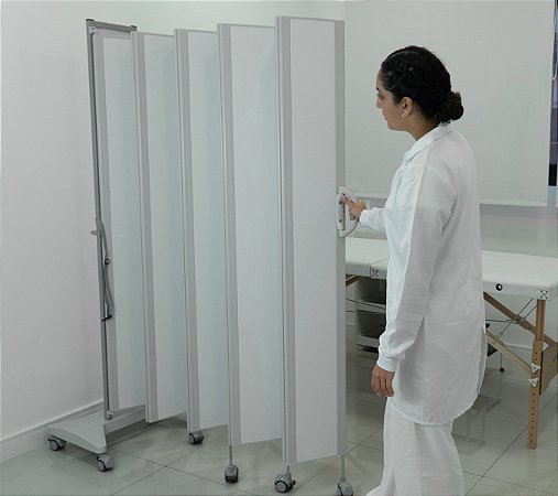 Biombo Sanfonado Hospitalar PVC Base Móvel 1,80m | Digital Hospitalar ...