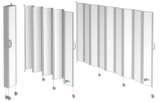 Biombo Sanfonado Hospitalar PVC Base Fixa 1,60m | Digital Hospitalar ...