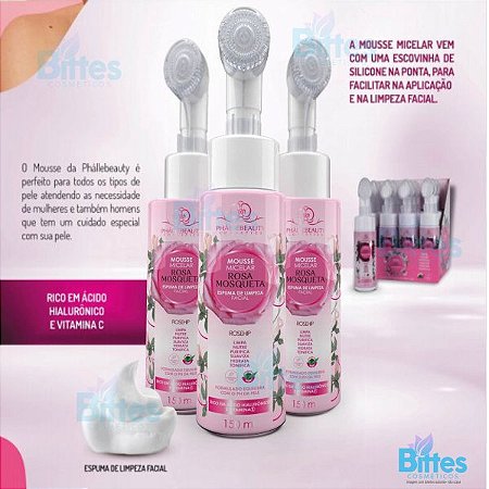 Comprar Mousse Micelar Rosa Mosqueta Phállebeauty c/ Ácido Hialurônico ...