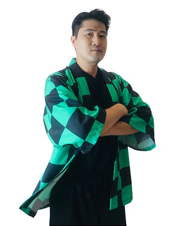 Happi Tanjiro Kimetsu no Yaiba - Flor de Fogo Kimono