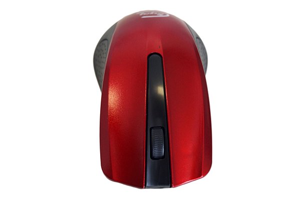 Mouse Sem Fio Usb 2.4g Anatomico Vermelho com Preto 82862 YDTECH - YDTECH