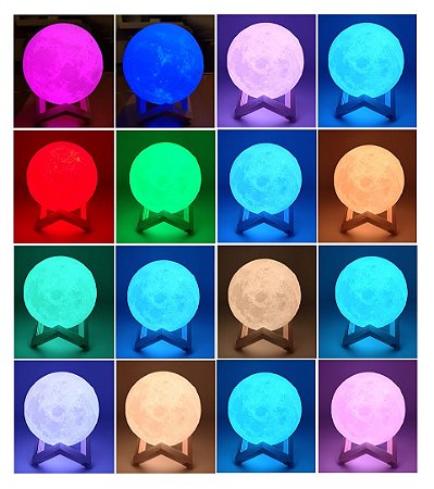 Luminária Lua Led Rgb Com Controle - 83206 - YDTECH