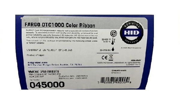 Ribbon Color Fargo 45000 YMCK Dtc1000/Dtc1250 250 Impressões - Tudo ...